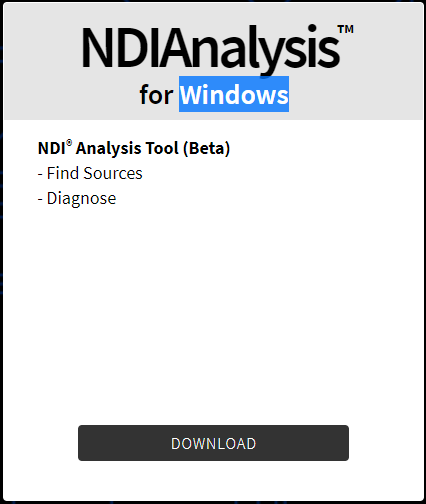 如何使用NDI® Analysis工具分析NDI® 流类型？ - NDI知识库 - NDI.Tools 中文官网 - NDI Tools 中文 ...